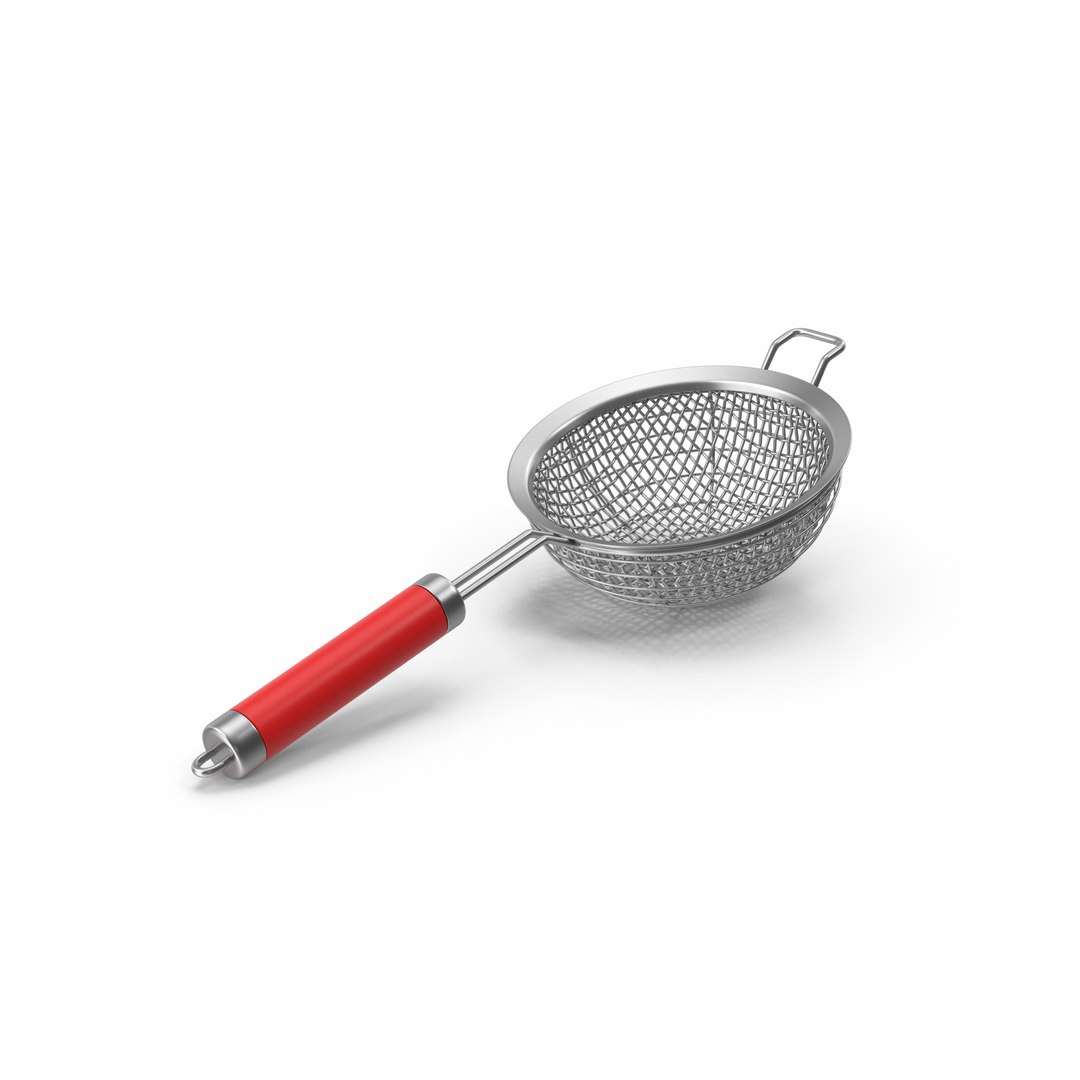 3D Red Kitchen Sieve model - TurboSquid 2027287