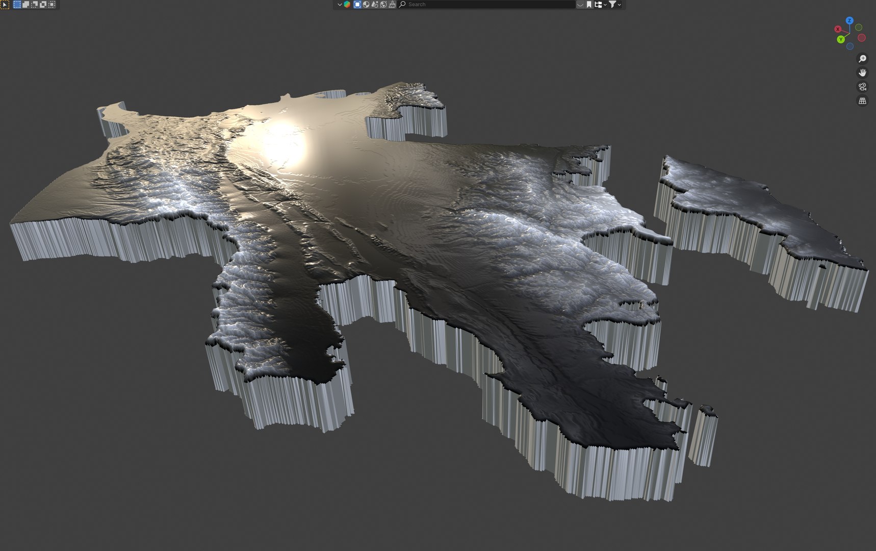 3D Azerbaijan Terrain Map - TurboSquid 2335437