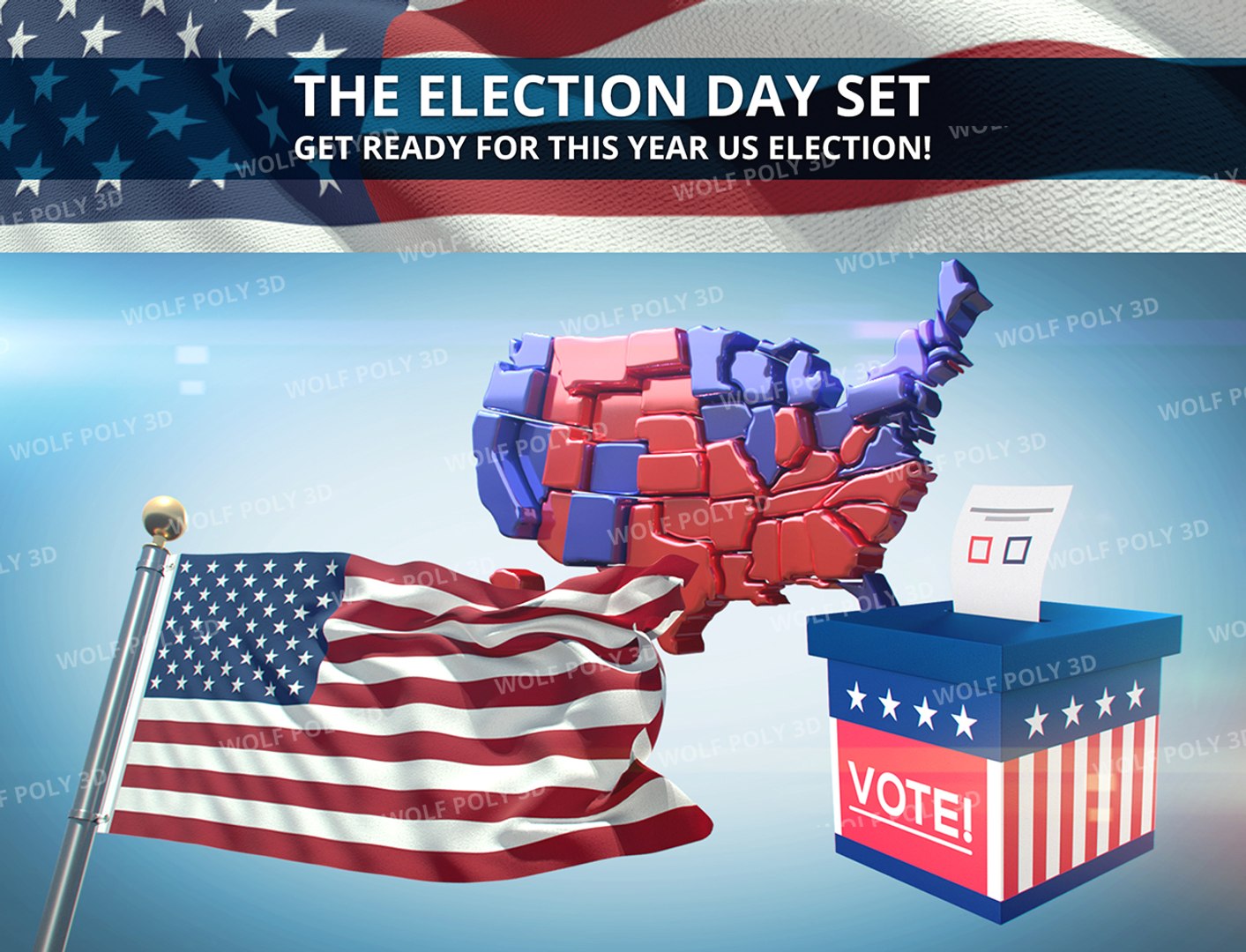 3d election set model