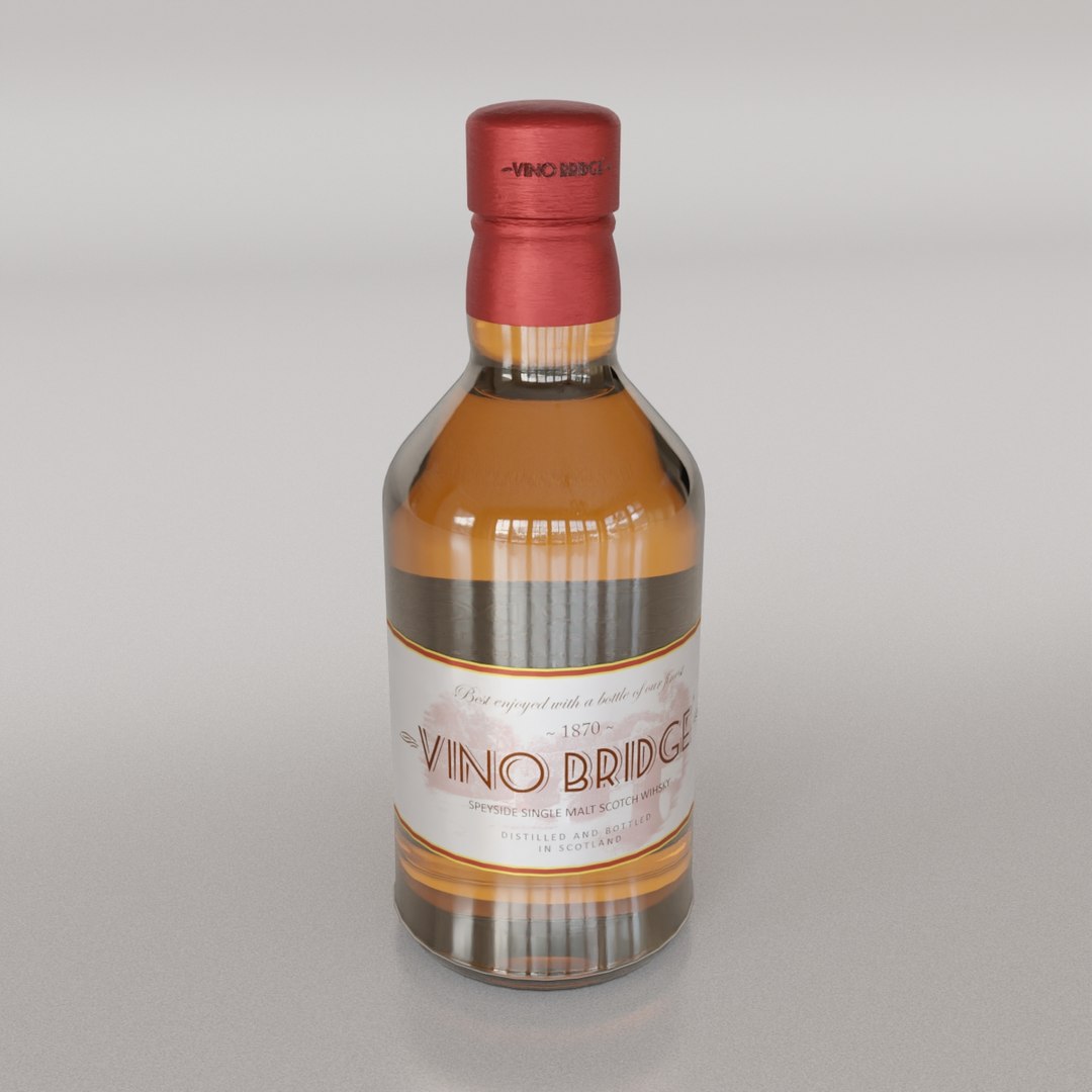 3D Whisky Scotch Bottle 01 - TurboSquid 2176192