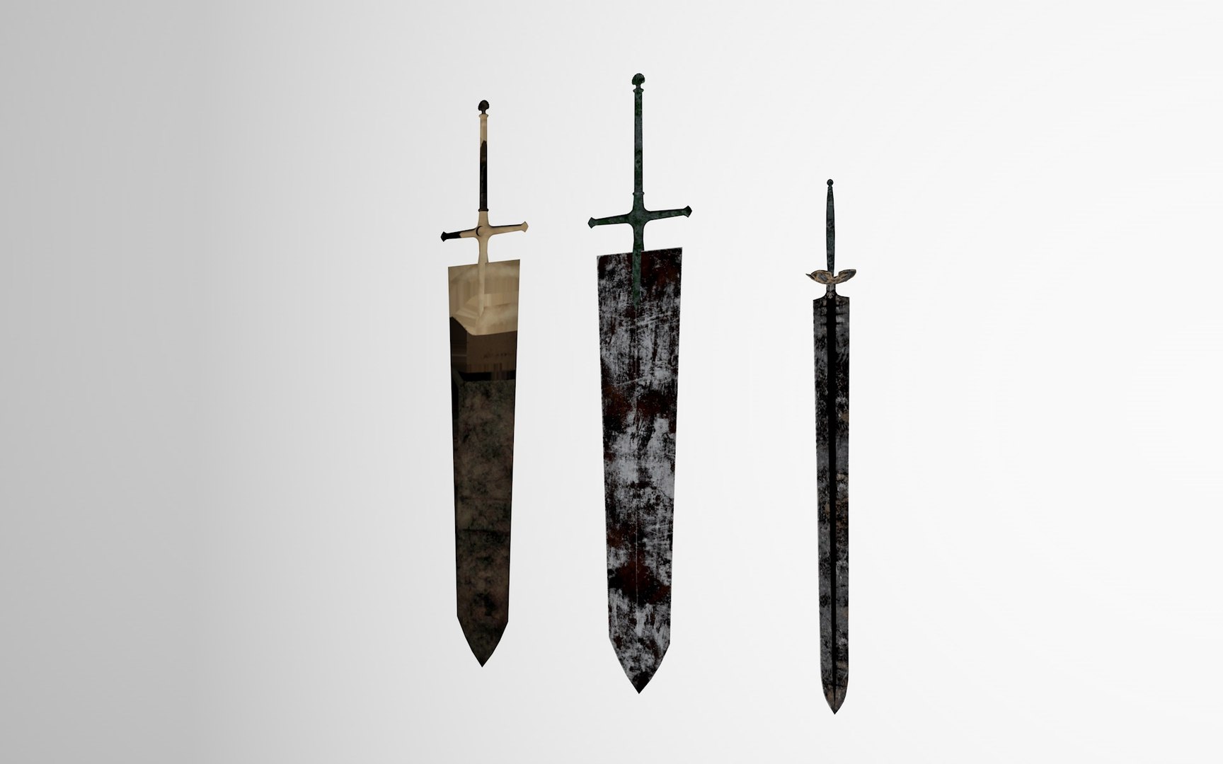 Asta Swords - Black 3D Model - TurboSquid 1708392