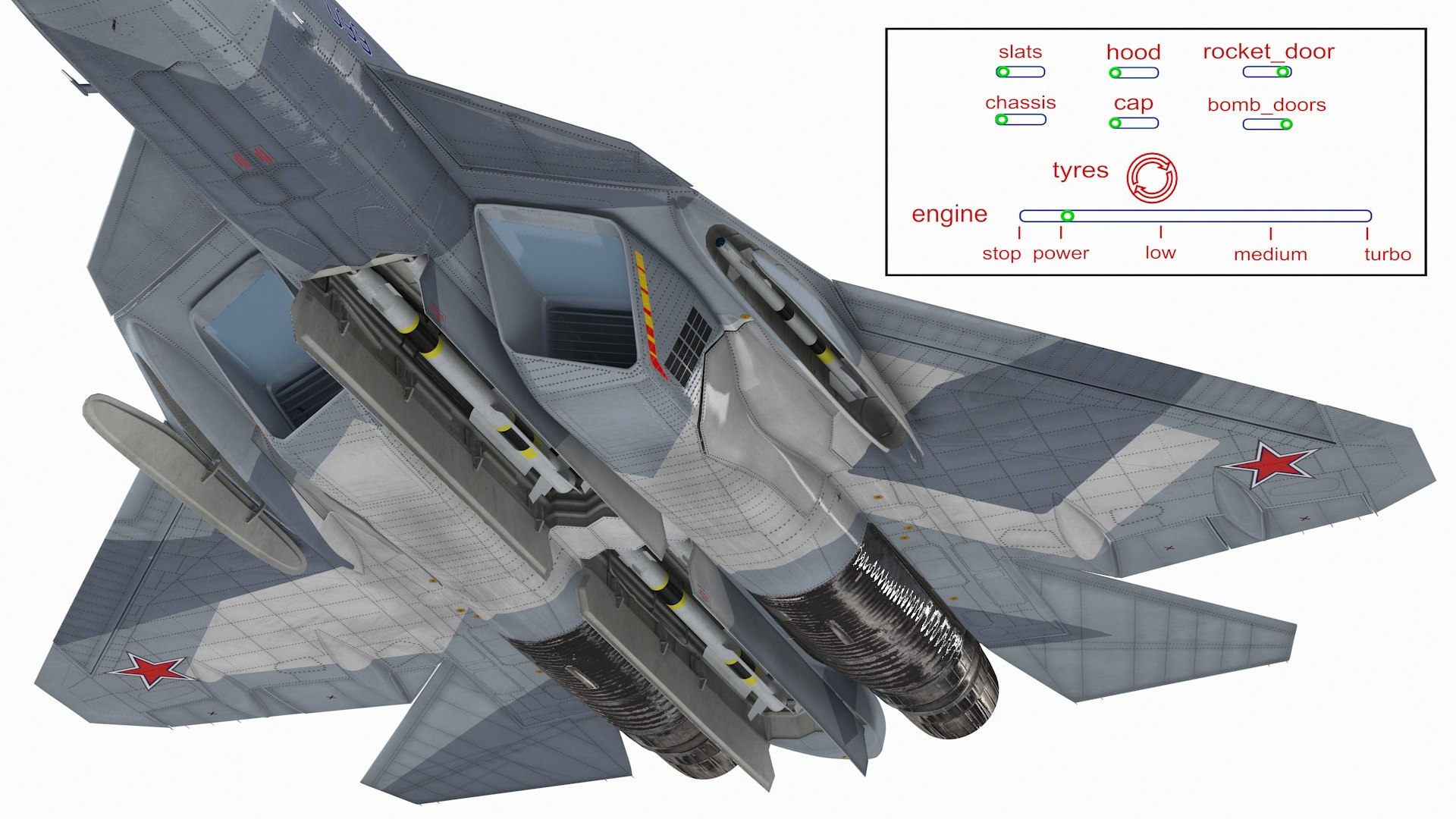 Stealth multirole fighter su 3D model - TurboSquid 1620856