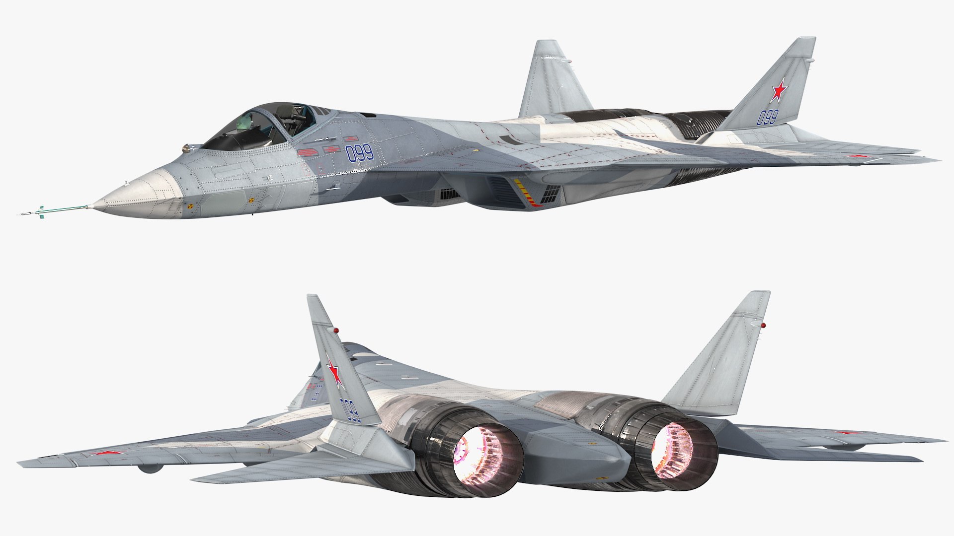 Stealth multirole fighter su 3D model - TurboSquid 1620856