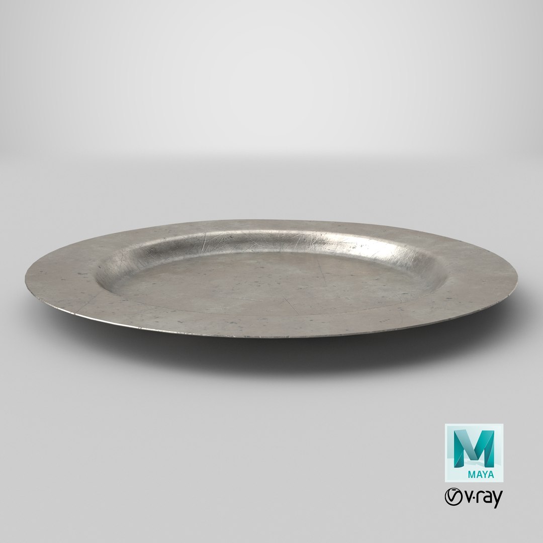 Pewter-dishware---plate-03 3D model - TurboSquid 1156111