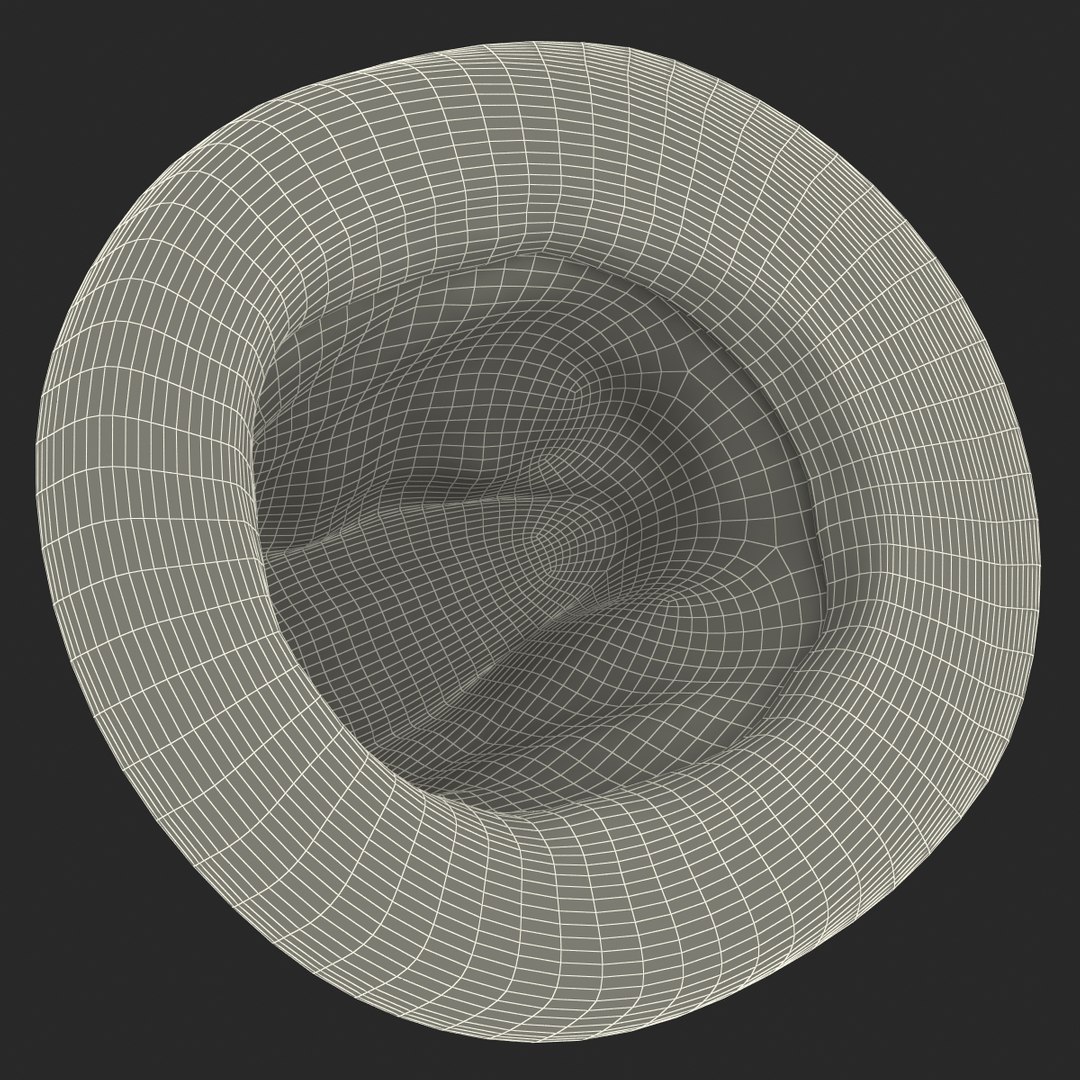 fedora hat brown 3d model