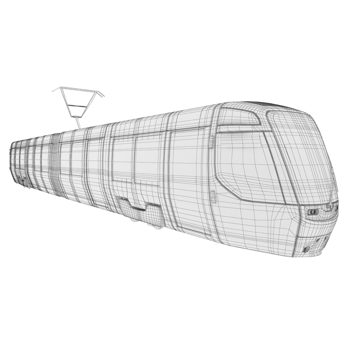 3d model tram modelled