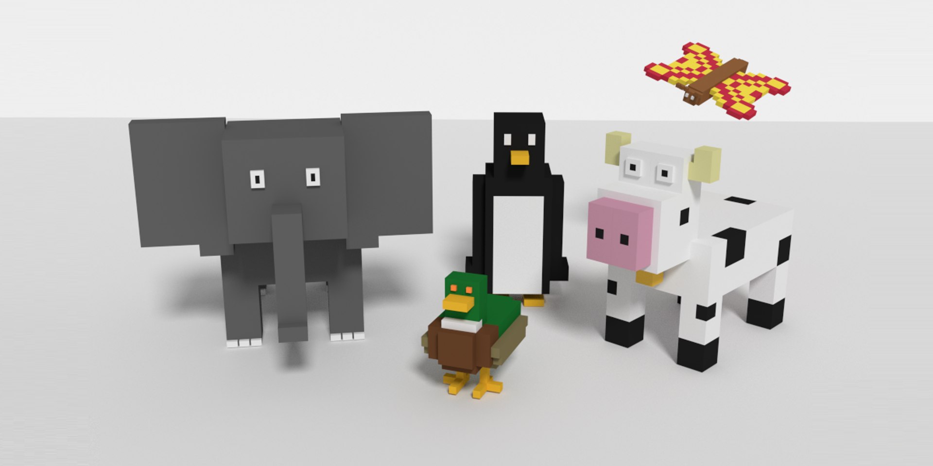 Fbx Animals Butterfly Elephant