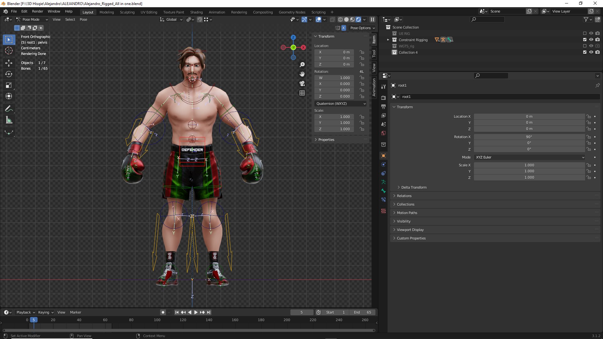 Low Poly Boxer - MMA Fighter - Alejandro 3D Model - TurboSquid 2067730