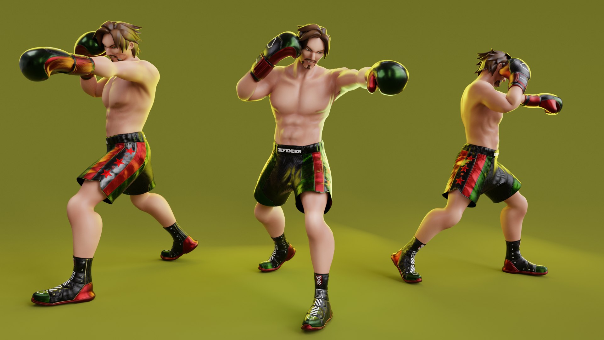 Low Poly Boxer - MMA Fighter - Alejandro 3D Model - TurboSquid 2067730