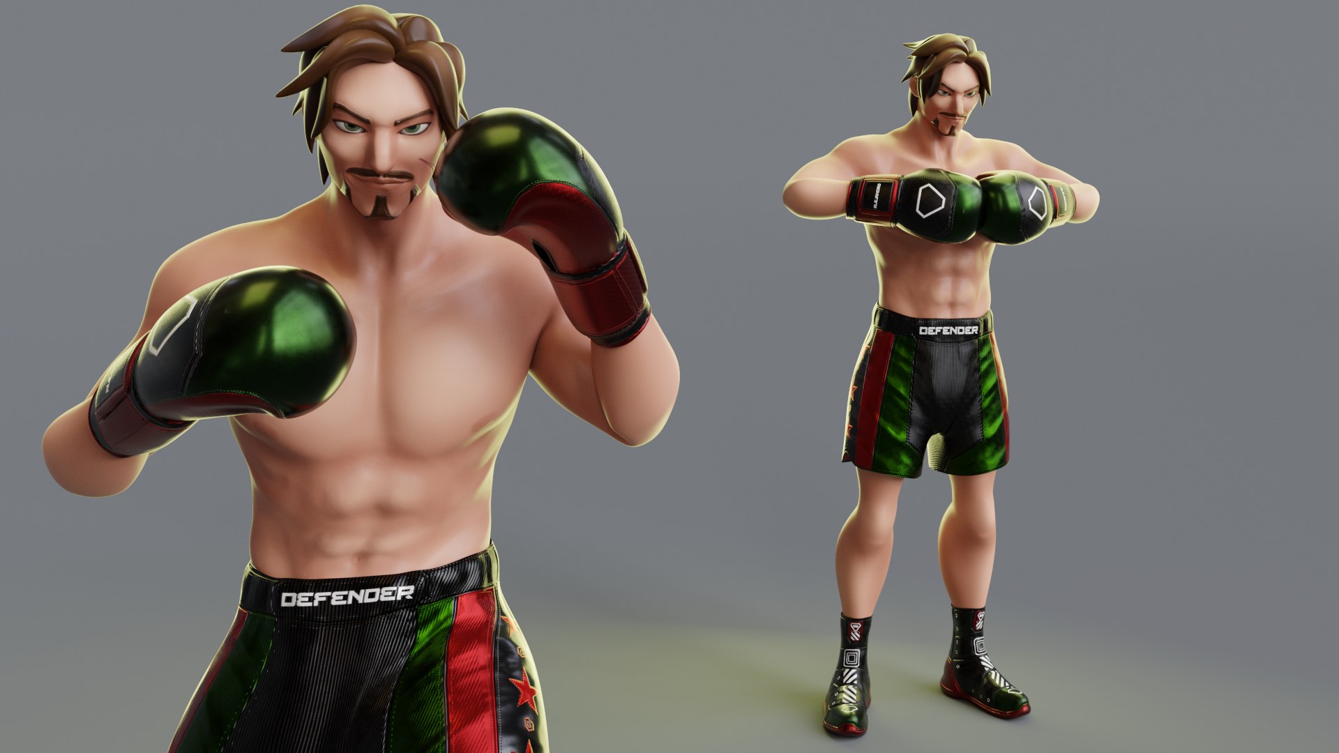 Low Poly Boxer - MMA Fighter - Alejandro 3D Model - TurboSquid 2067730