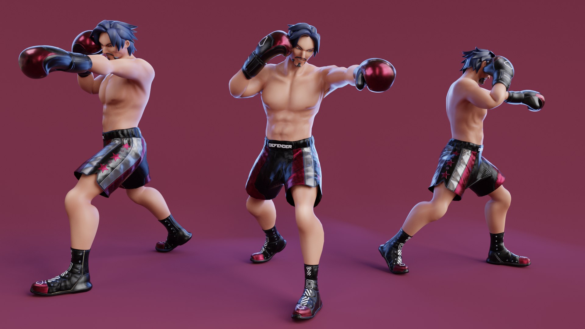 Low Poly Boxer - MMA Fighter - Alejandro 3D Model - TurboSquid 2067730