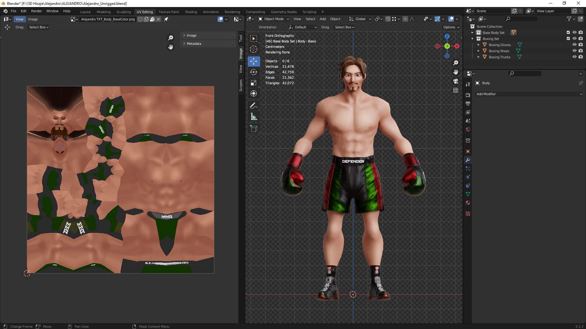 Low Poly Boxer - MMA Fighter - Alejandro 3D Model - TurboSquid 2067730