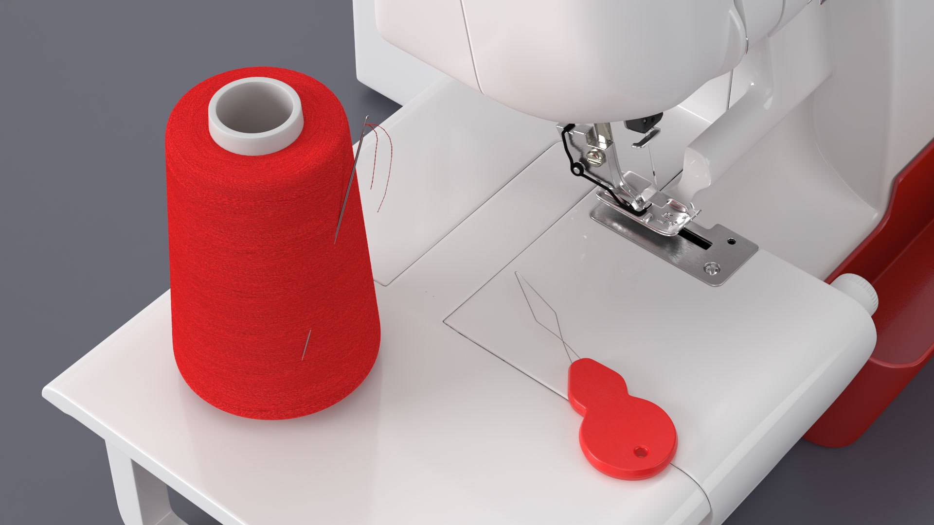 Sewing Machine With Needle Threader 3D Model - TurboSquid 2387283