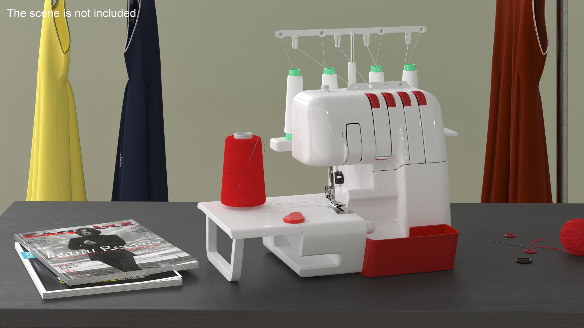Sewing Machine With Needle Threader 3D Model - TurboSquid 2387283