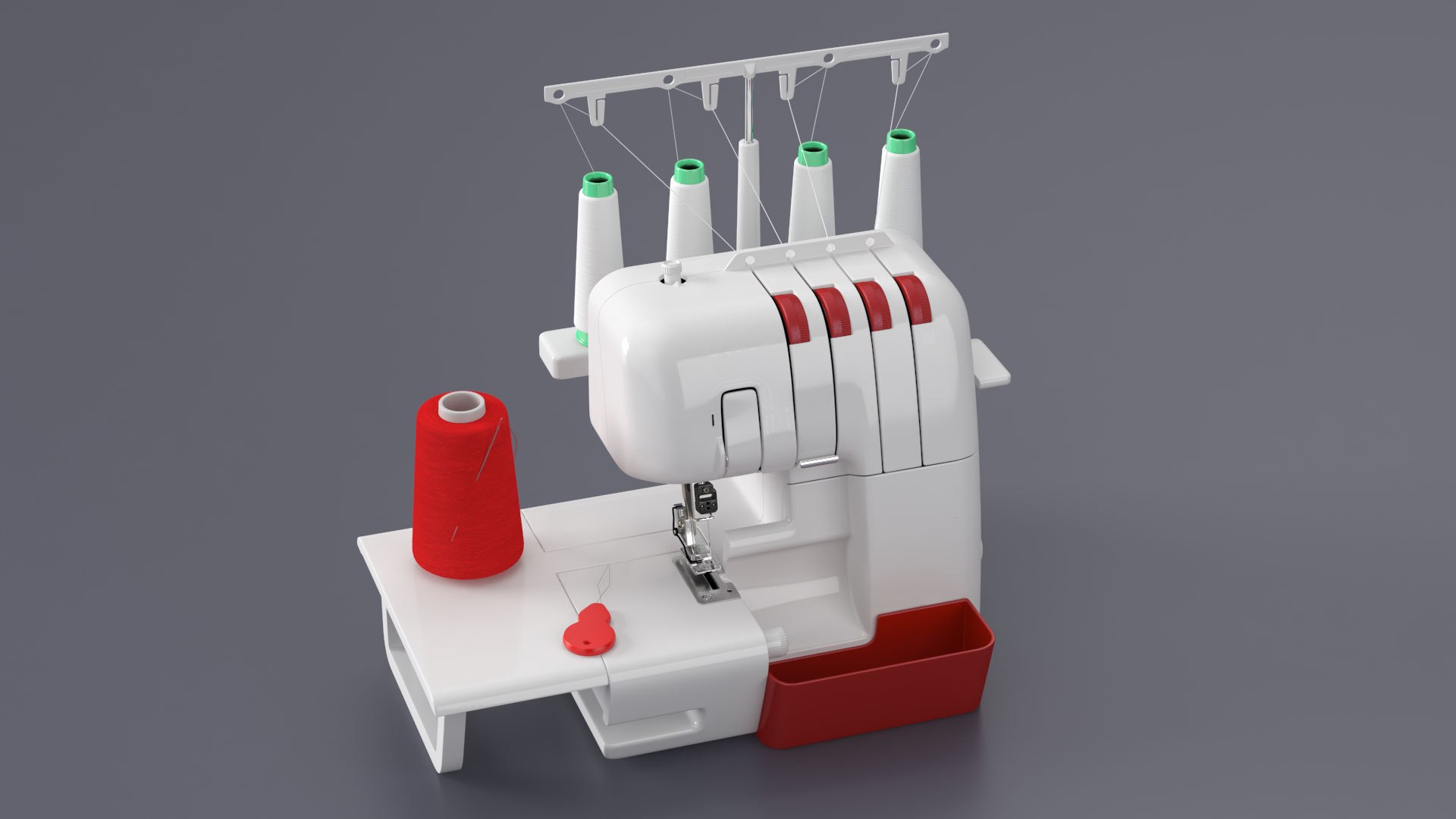 Sewing Machine With Needle Threader 3D Model - TurboSquid 2387283