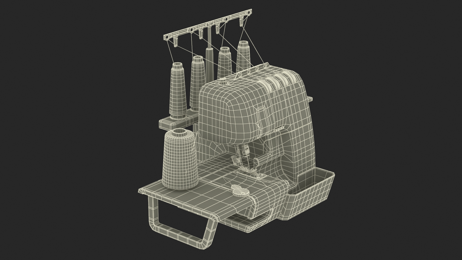 Sewing Machine With Needle Threader 3D Model - TurboSquid 2387283