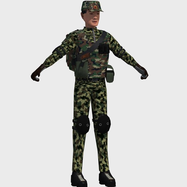modelo 3d Chinese army PLA soldier - TurboSquid 2113471