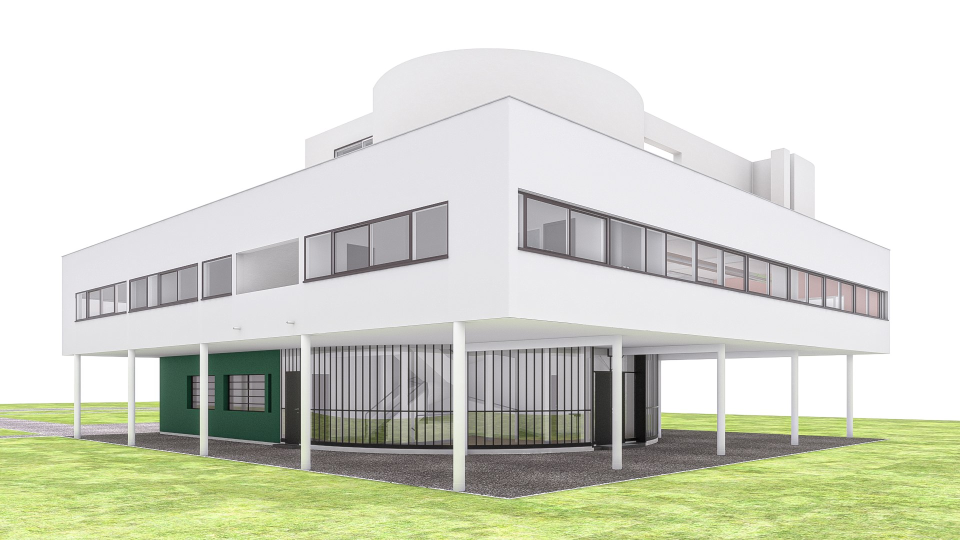 3D Villa Savoye House - TurboSquid 2201118