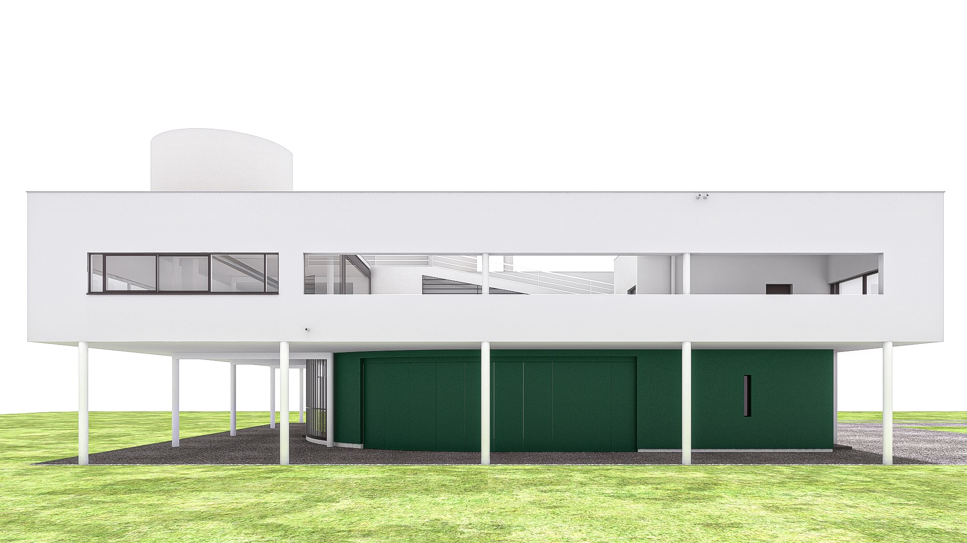 3D Villa Savoye House - TurboSquid 2201118