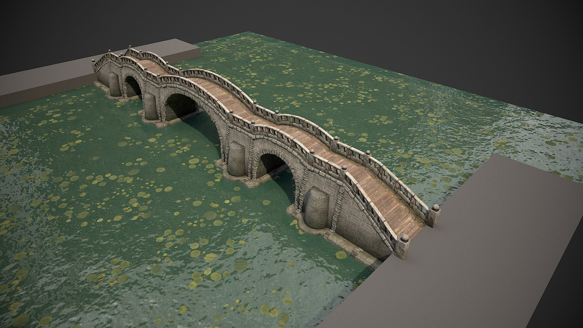 Long Stone Bridge Model - TurboSquid 1815523