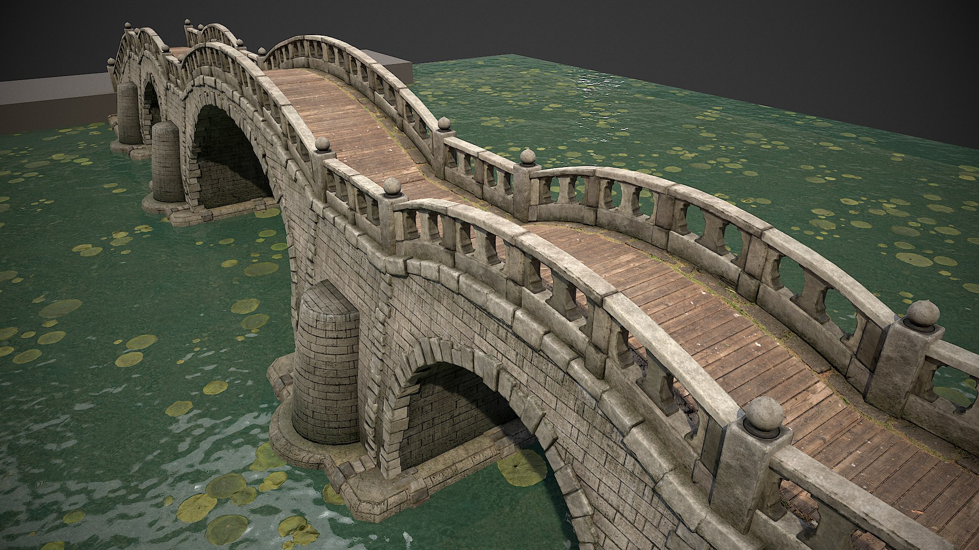 Long Stone Bridge Model - TurboSquid 1815523