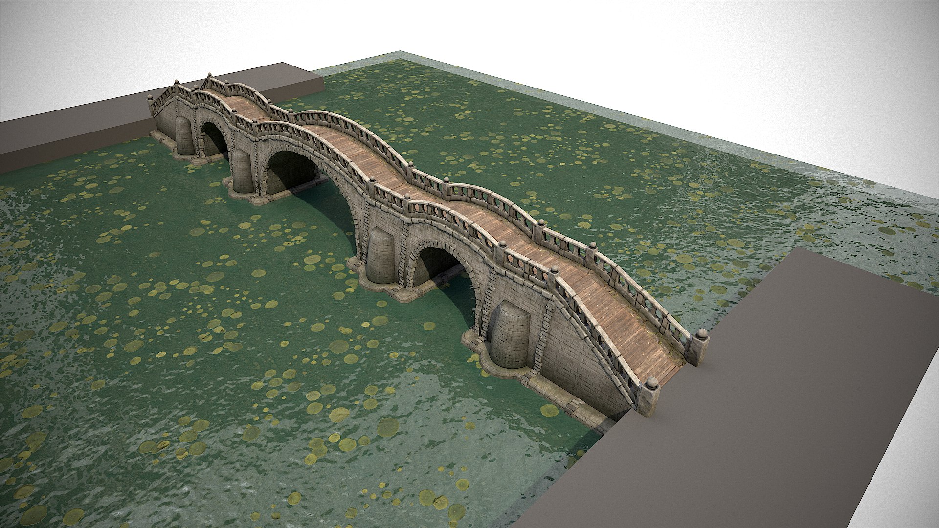 Long Stone Bridge Model - TurboSquid 1815523