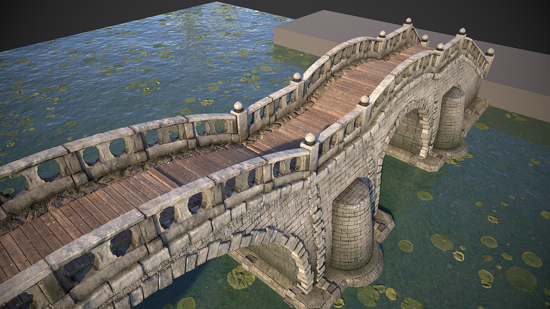 Long Stone Bridge Model - TurboSquid 1815523