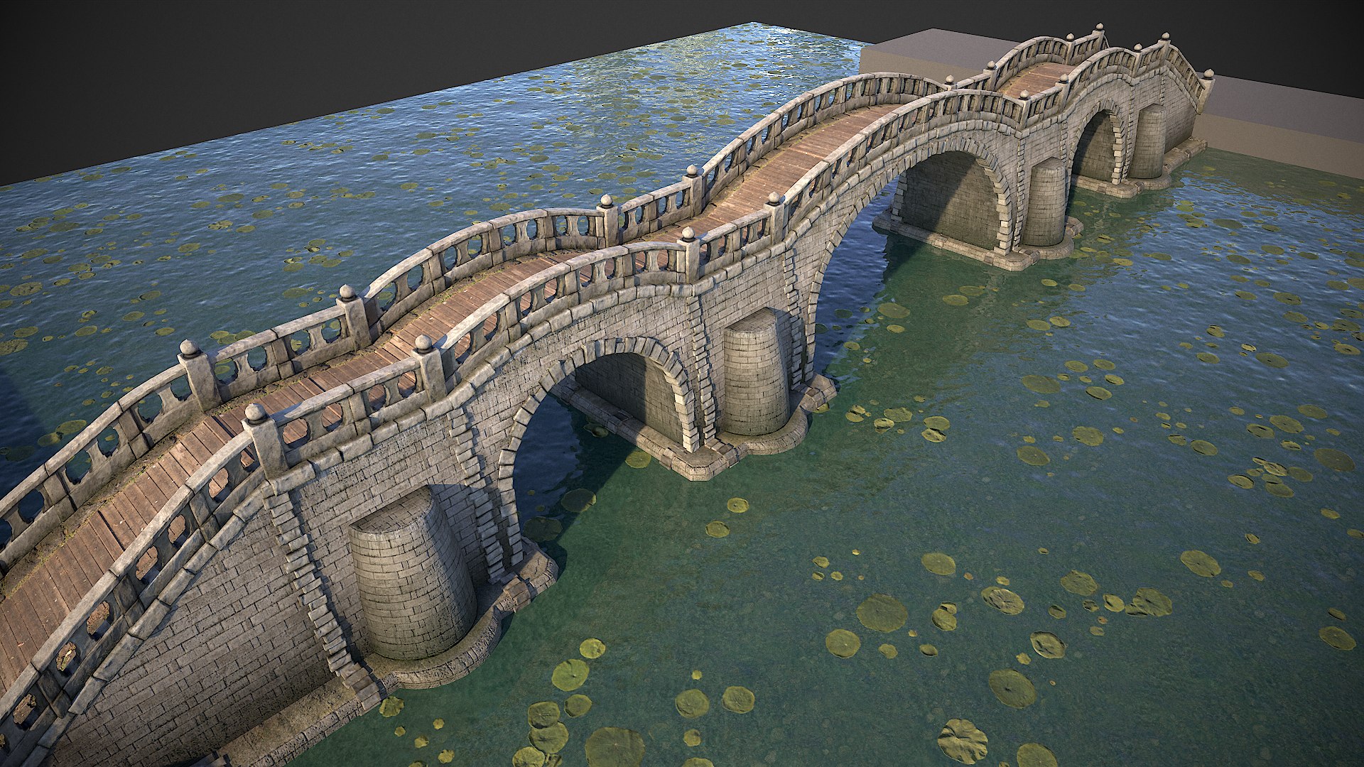 Long Stone Bridge Model - TurboSquid 1815523