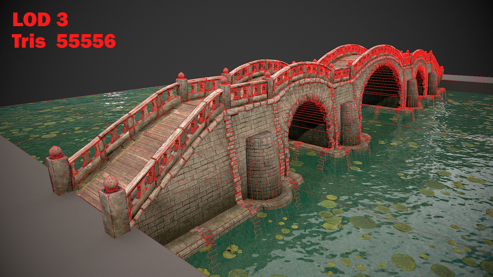 Long Stone Bridge Model - TurboSquid 1815523