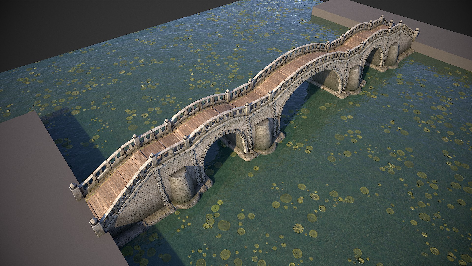 Long Stone Bridge Model - TurboSquid 1815523