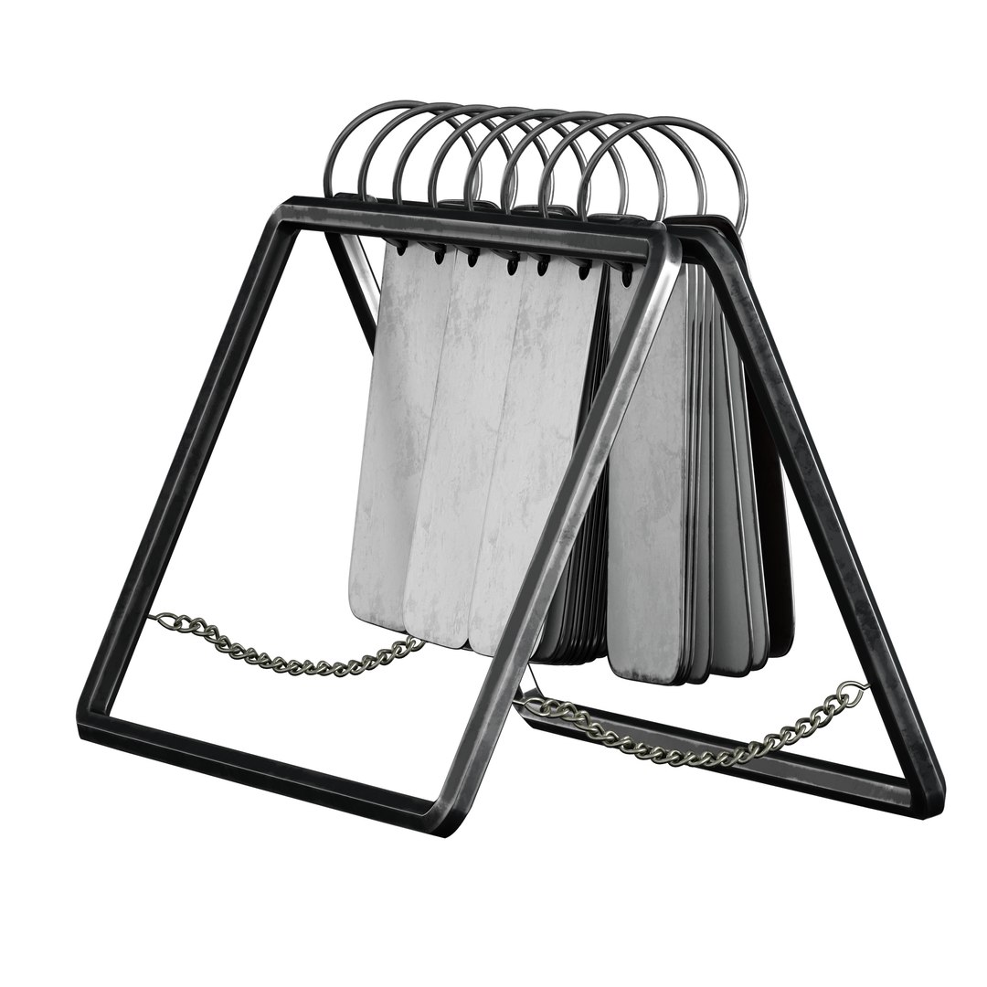 3D Metal Swing Calendar Plate On A Spring Model - TurboSquid 2212520