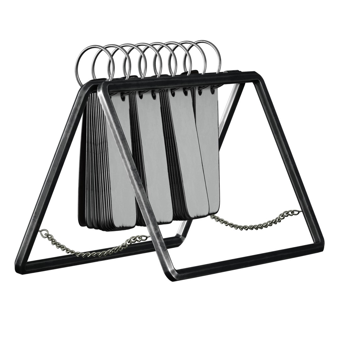 3D Metal Swing Calendar Plate On A Spring Model - TurboSquid 2212520