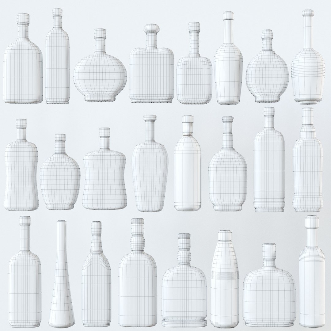 Bottles Strong Alcohol 3D Model - TurboSquid 1591809