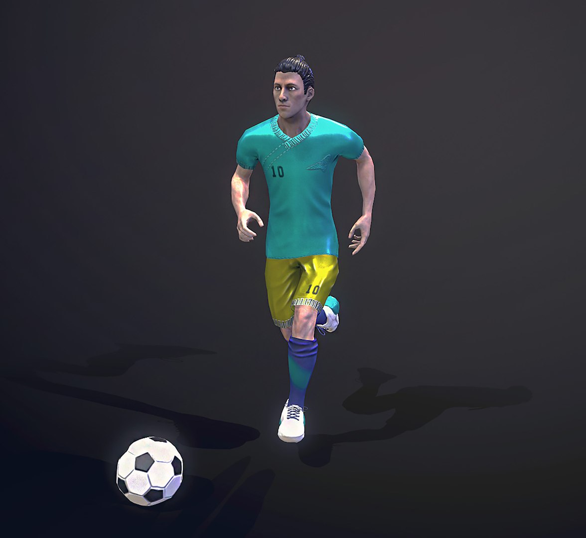 3D Low-poly Model Of The Character Football Player - TurboSquid 1750721