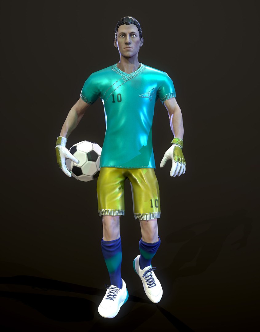 3D Low-poly Model Of The Character Football Player - TurboSquid 1750721