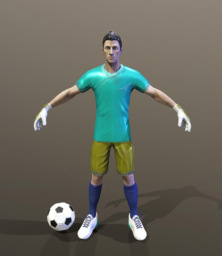 3D Low-poly Model Of The Character Football Player - TurboSquid 1750721