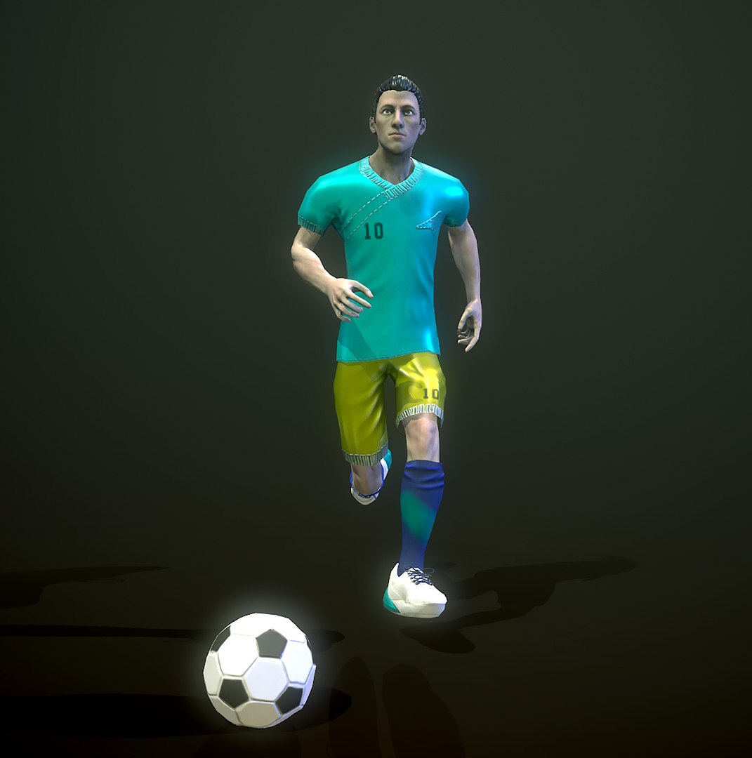 3D Low-poly Model Of The Character Football Player - TurboSquid 1750721