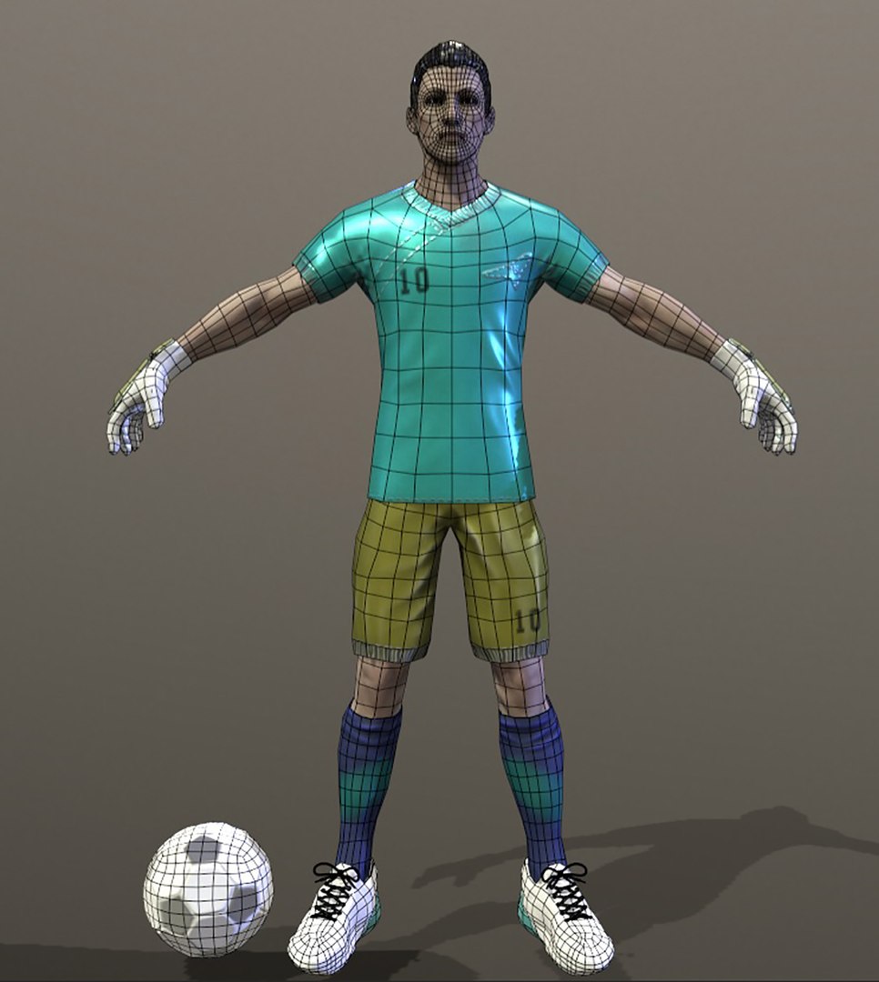 3D Low-poly Model Of The Character Football Player - TurboSquid 1750721