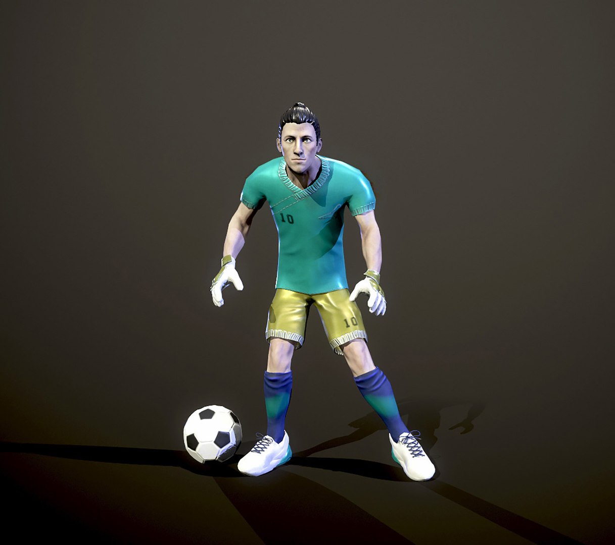 3D Low-poly Model Of The Character Football Player - TurboSquid 1750721