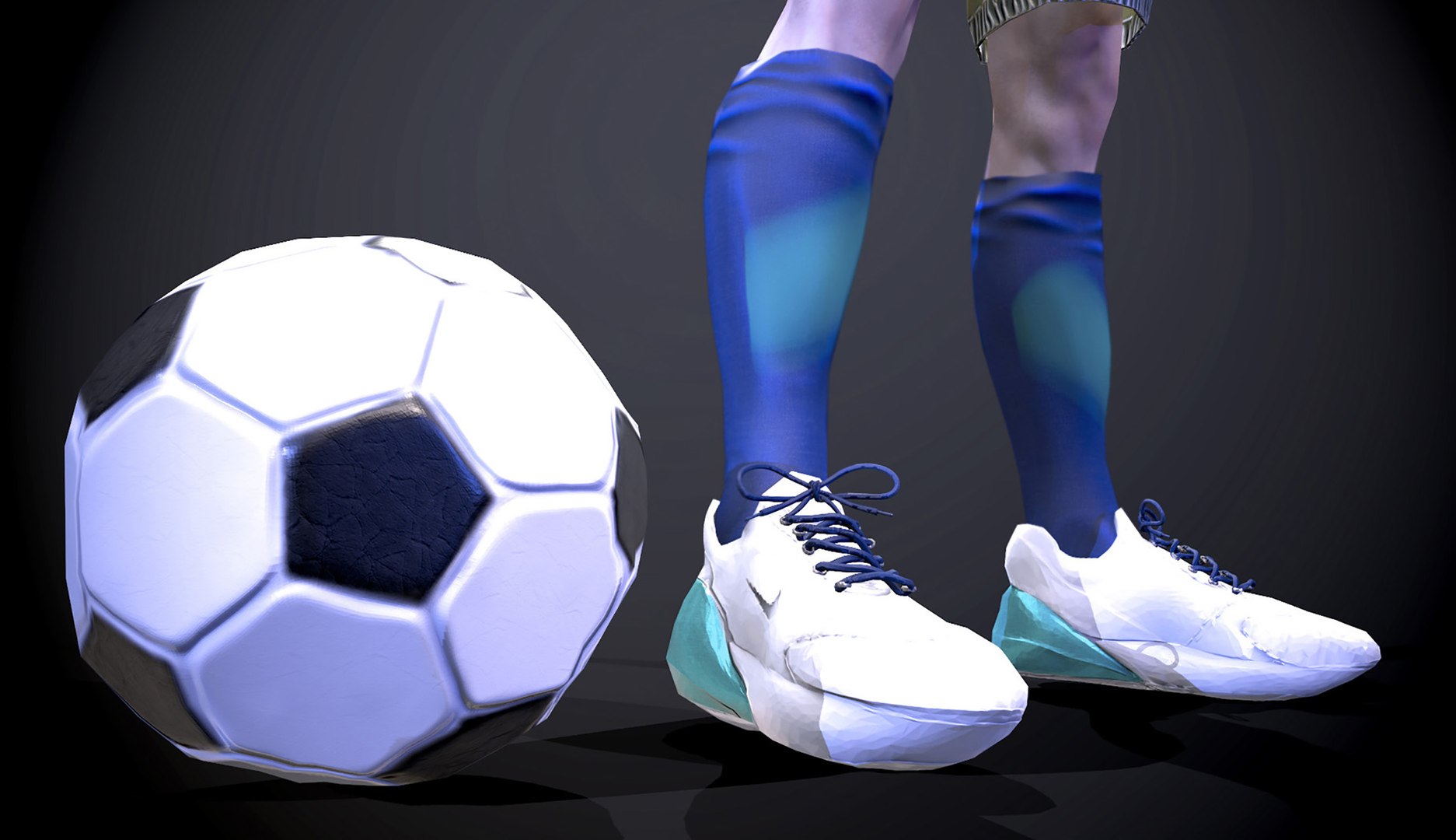 3D Low-poly Model Of The Character Football Player - TurboSquid 1750721
