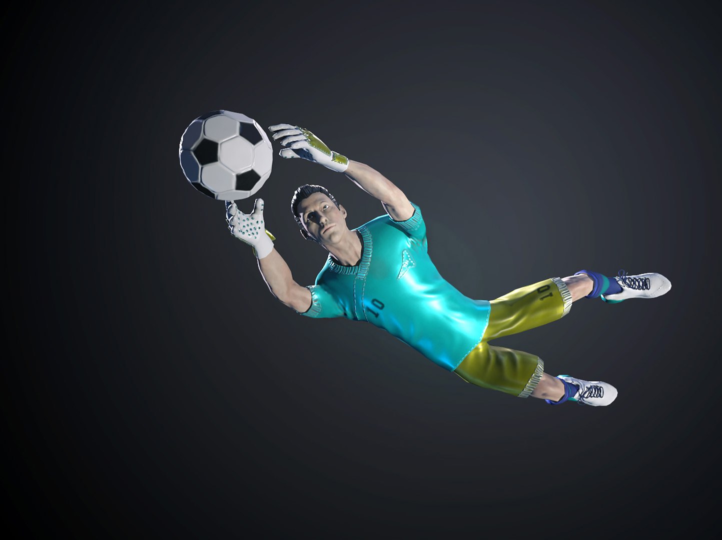 3D Low-poly Model Of The Character Football Player - TurboSquid 1750721