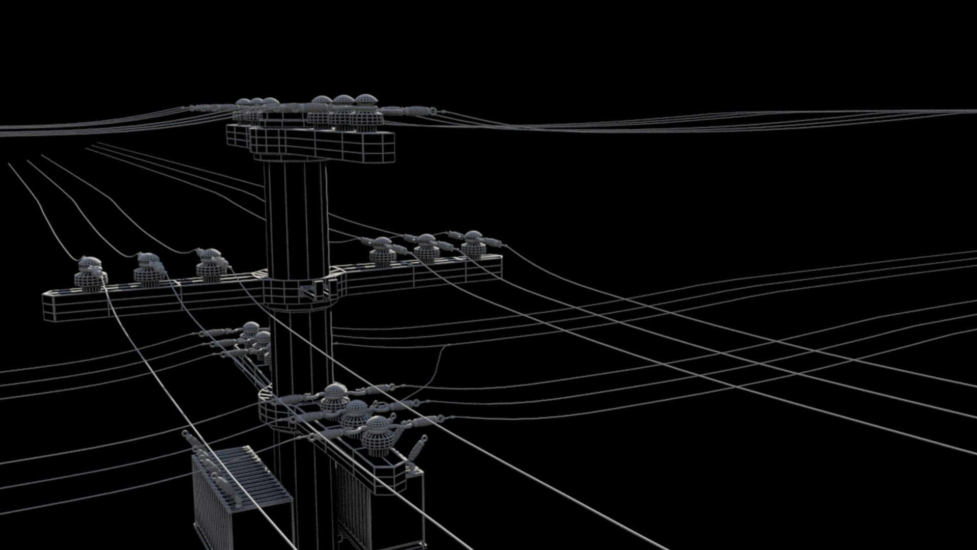 Electric Pole 3D - TurboSquid 1240388