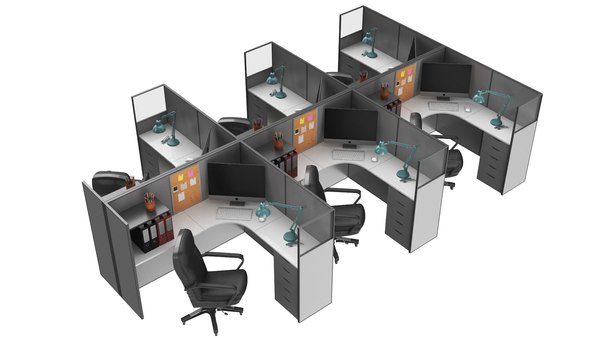 3D real office cubicle - TurboSquid 1445081