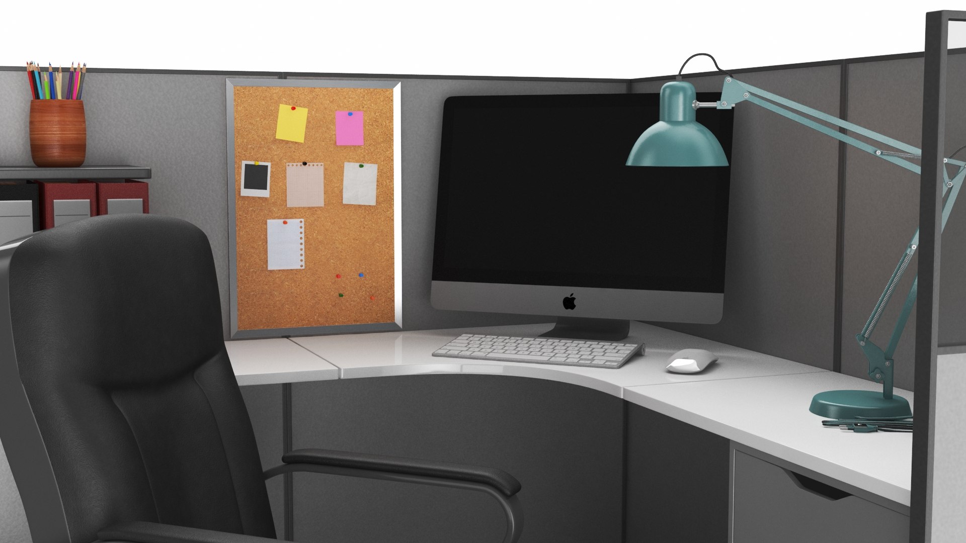 3D real office cubicle - TurboSquid 1445081