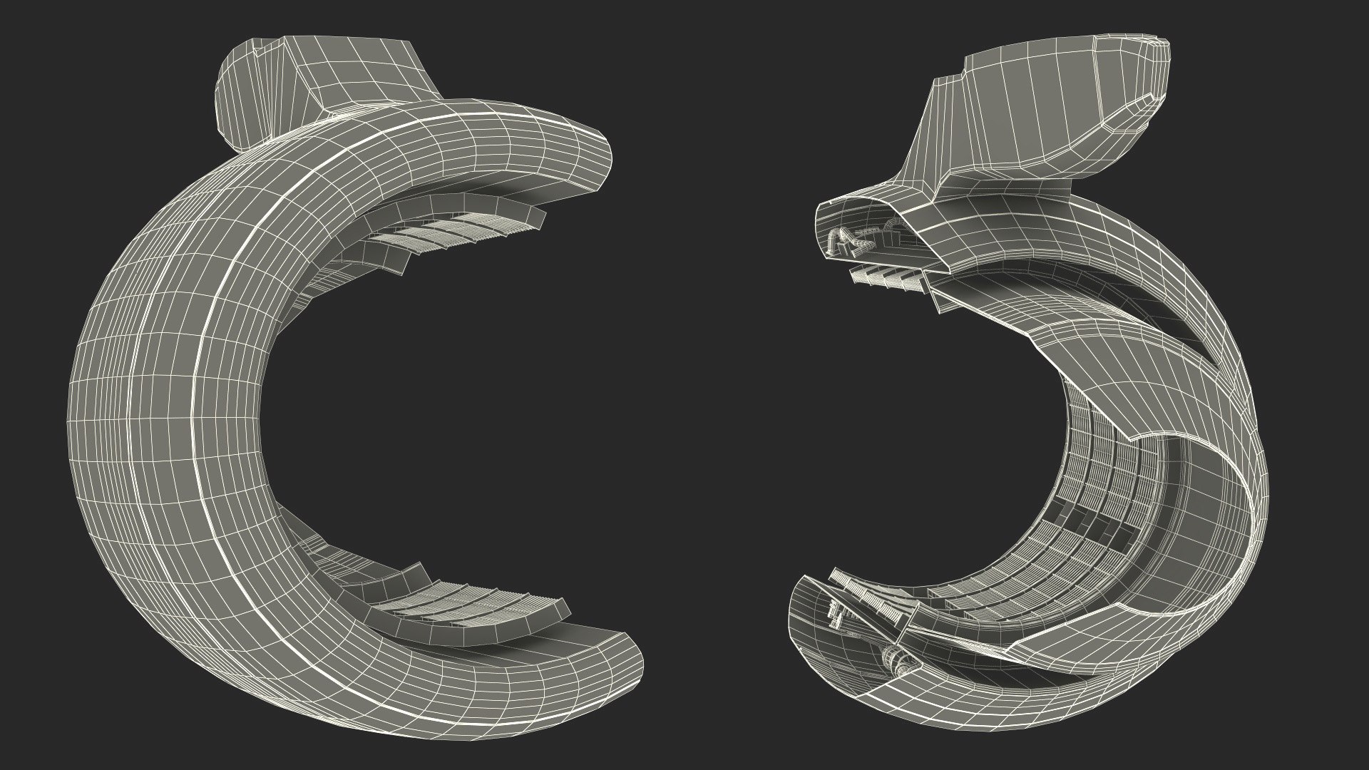 Jet Engine Casing Cutaway 3D Model - TurboSquid 2381031
