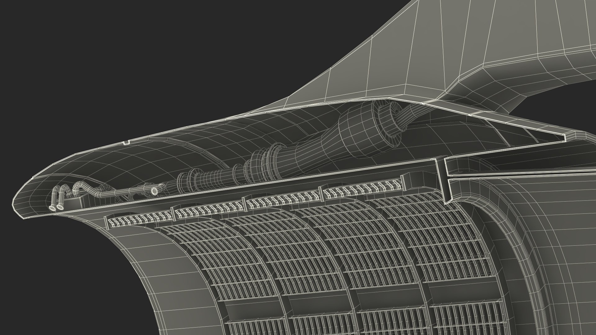 Jet Engine Casing Cutaway 3D Model - TurboSquid 2381031