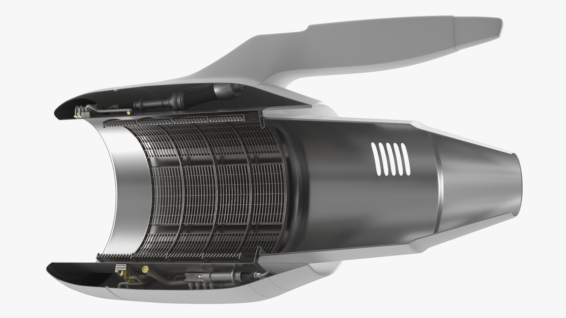 Jet Engine Casing Cutaway 3D Model - TurboSquid 2381031