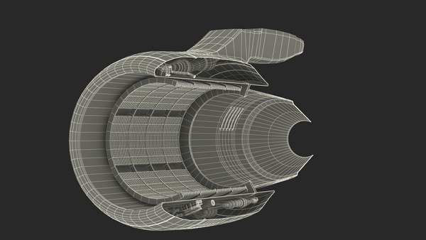 ジェットエンジンケーシングの断面図3Dモデル - TurboSquid 2381031