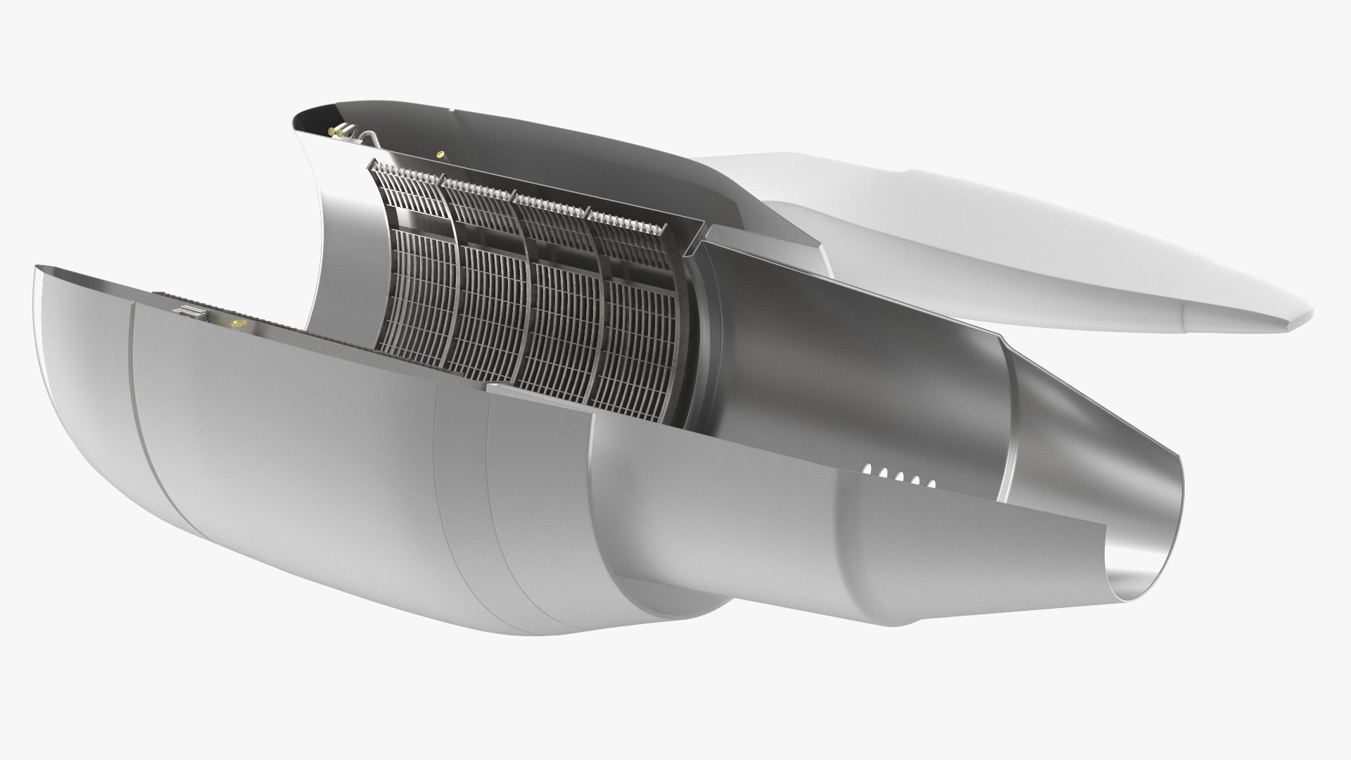 Jet Engine Casing Cutaway 3D Model - TurboSquid 2381031