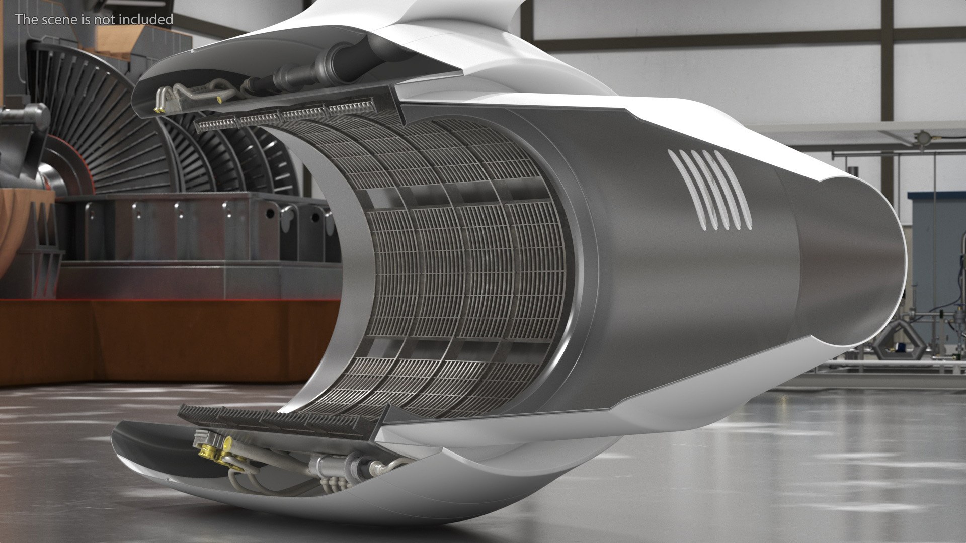Jet Engine Casing Cutaway 3D Model - TurboSquid 2381031